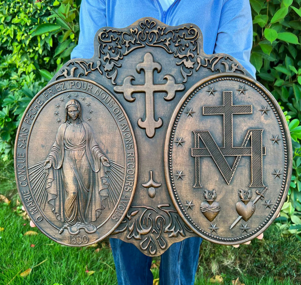 hambort™-Our Lady of Fatima wood carving decoration – Hambort.com