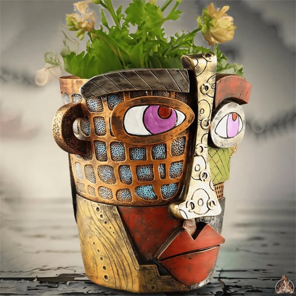hambort™- Handmade Brutalist Abstract Beauty Face Flower Pot - Buy two ...